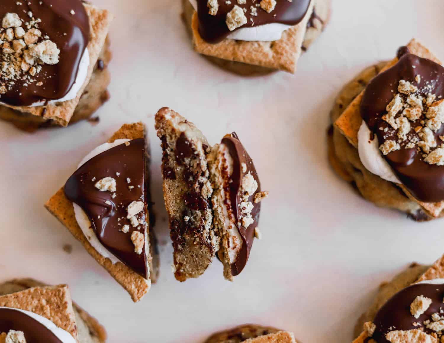S'mores Chocolate Chip Cookies| Stephanies Sweet Treats |Stephanie Rut