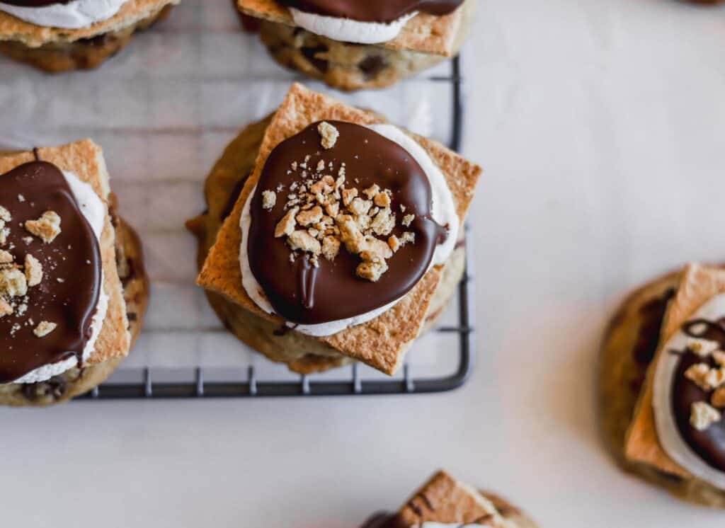 S'mores Chocolate Chip Cookies - Stephanies Sweet Treats