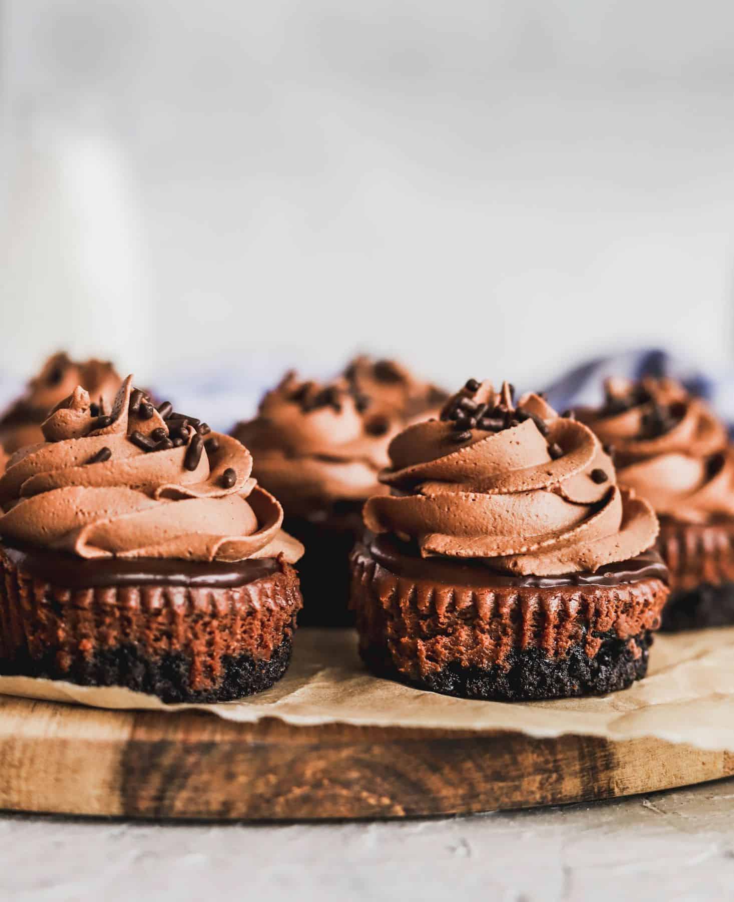 Mini Chocolate Cheesecakes - Stephanies Sweet Treats