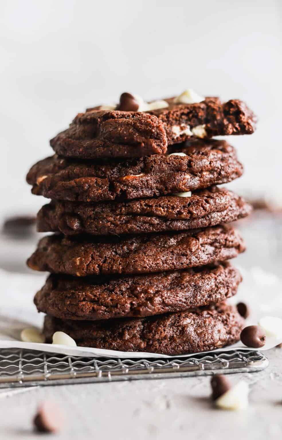 White Chip Double Chocolate Cookies| Stephanie's Sweet Treats |Stephani