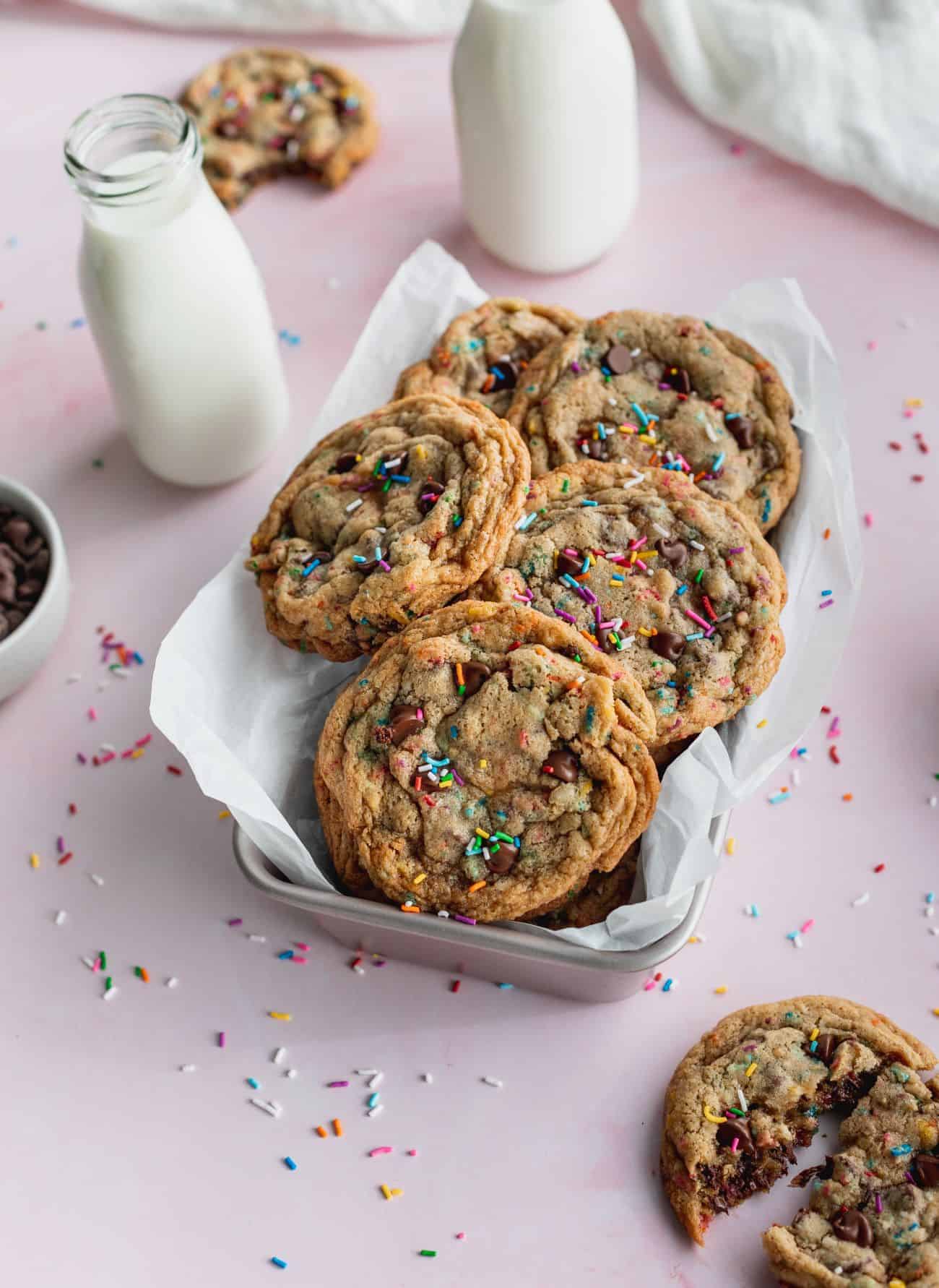 Sprinkle Chocolate Chip Cookies | Stephanie's Sweet Treats | Stephanie R