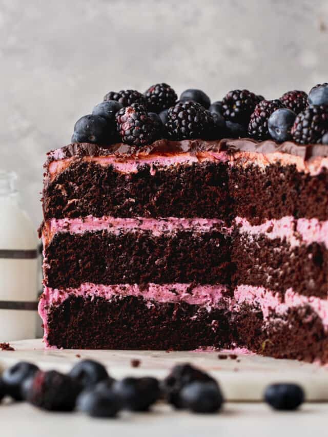 Layered Blueberry Chocolate Cake - Stephanie's Sweet Treats
