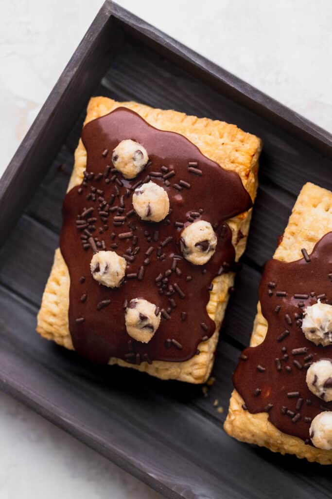 Chocolate Cookie Dough Pop Tarts - Stephanie's Sweet Treats