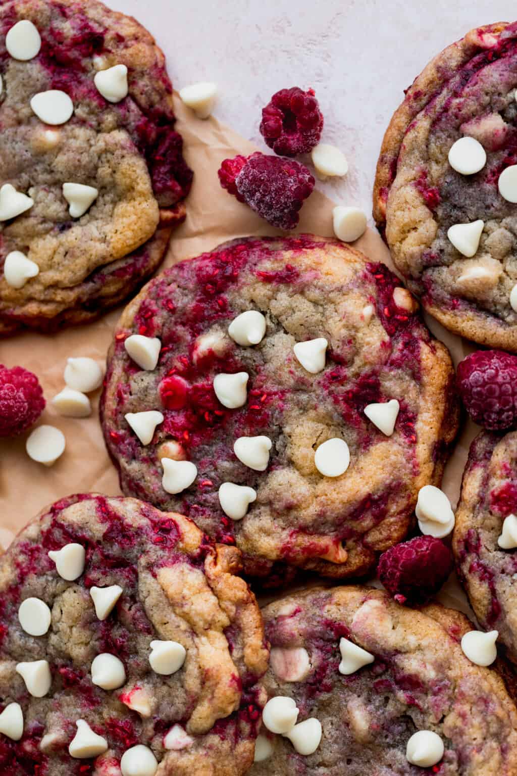 Raspberry White Chocolate Cookies - Stephanie's Sweet Treats