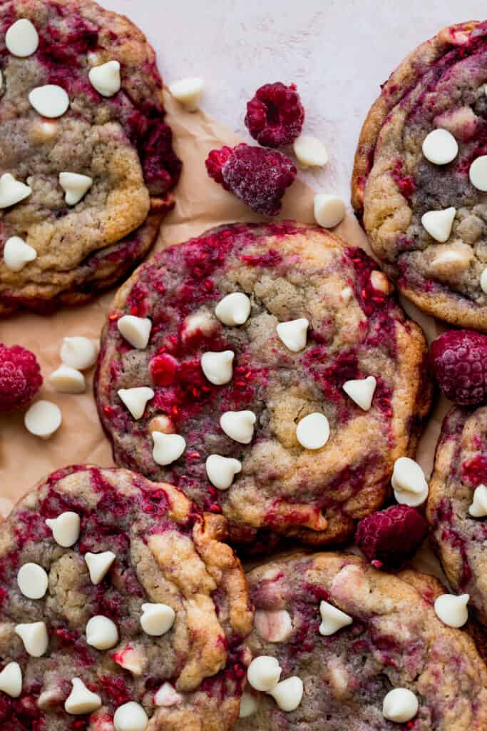 Raspberry White Chocolate Cookies - Stephanie's Sweet Treats