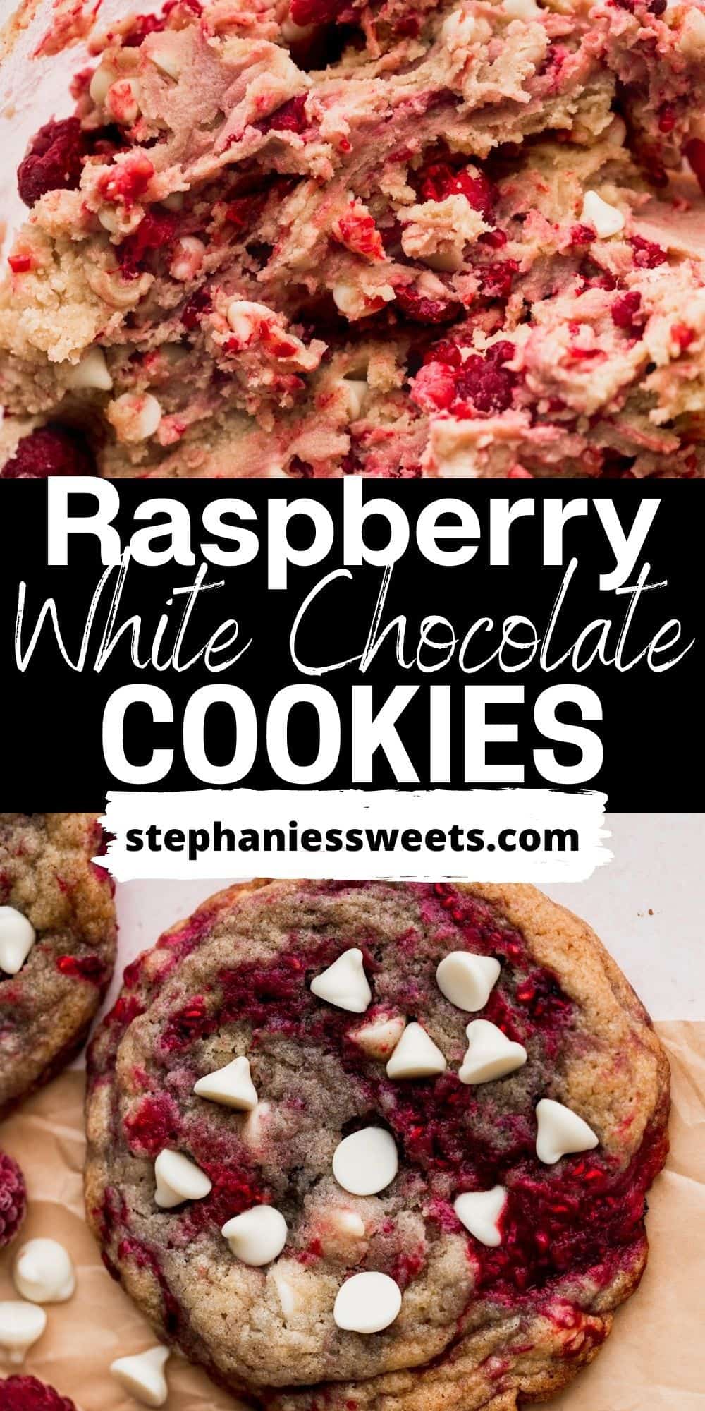 Raspberry White Chocolate Cookies - Stephanie's Sweet Treats