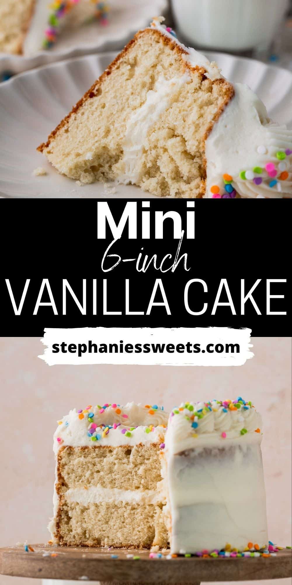 Mini Vanilla Cake - Stephanie's Sweet Treats
