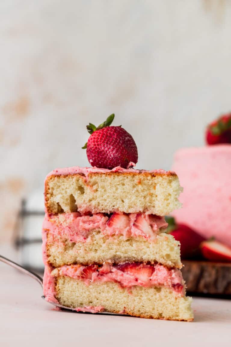 Strawberry Vanilla Cake - Stephanie's Sweet Treats