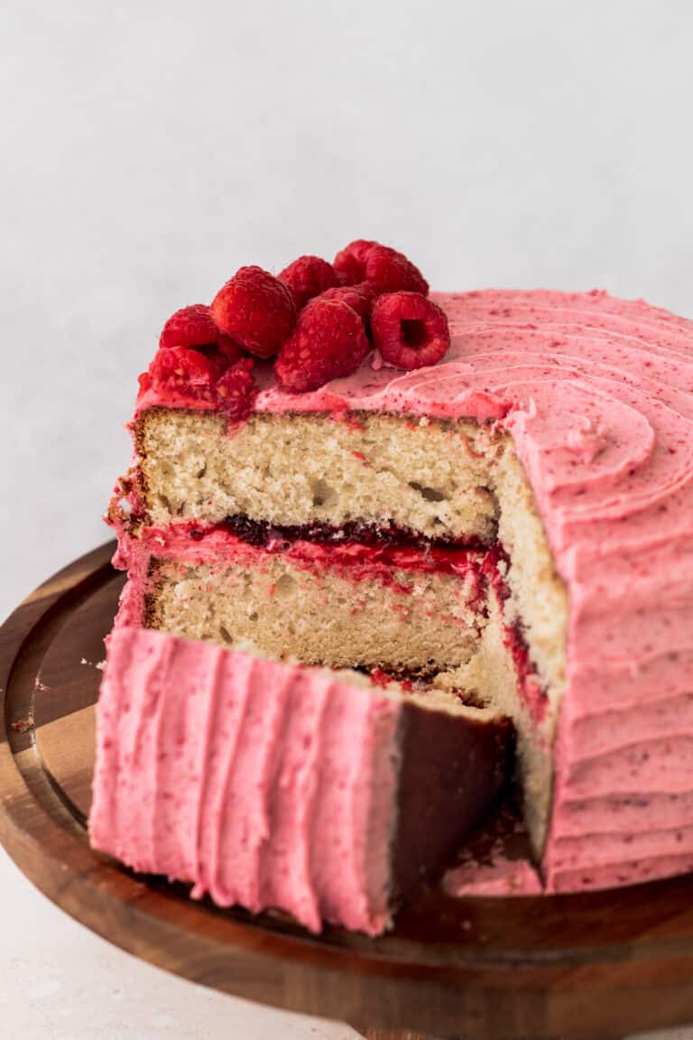 Vanilla Raspberry Cake - Stephanie's Sweet Treats