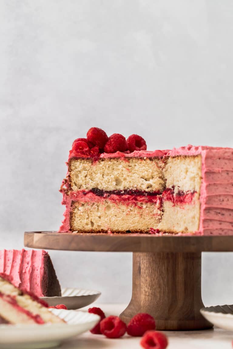 Vanilla Raspberry Cake - Stephanie's Sweet Treats