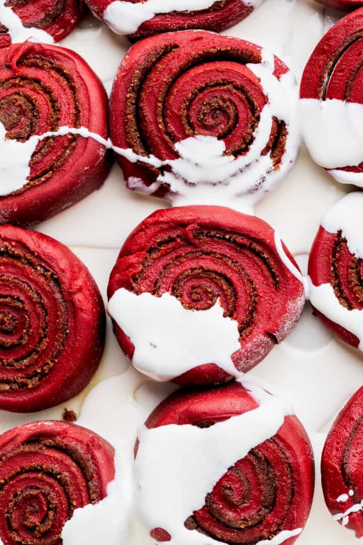 Red Velvet Cinnamon Rolls - Stephanie's Sweet Treats