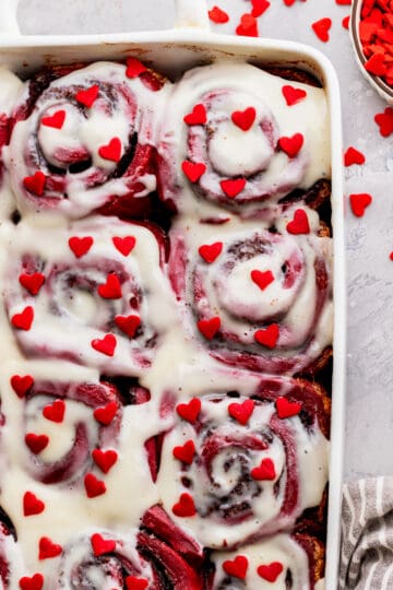Red Velvet Cinnamon Rolls - Stephanie's Sweet Treats