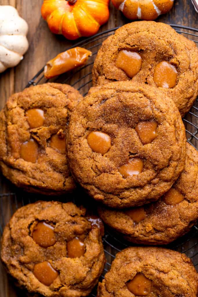 Pumpkin Caramel Cookies - Stephanie's Sweet Treats