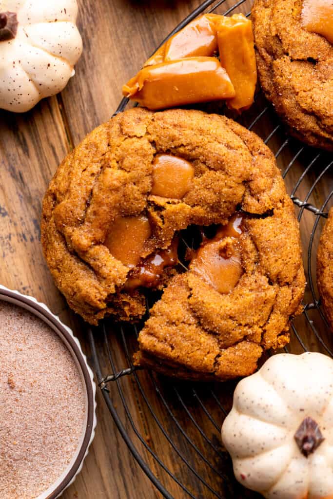 Pumpkin Caramel Cookies - Stephanie's Sweet Treats