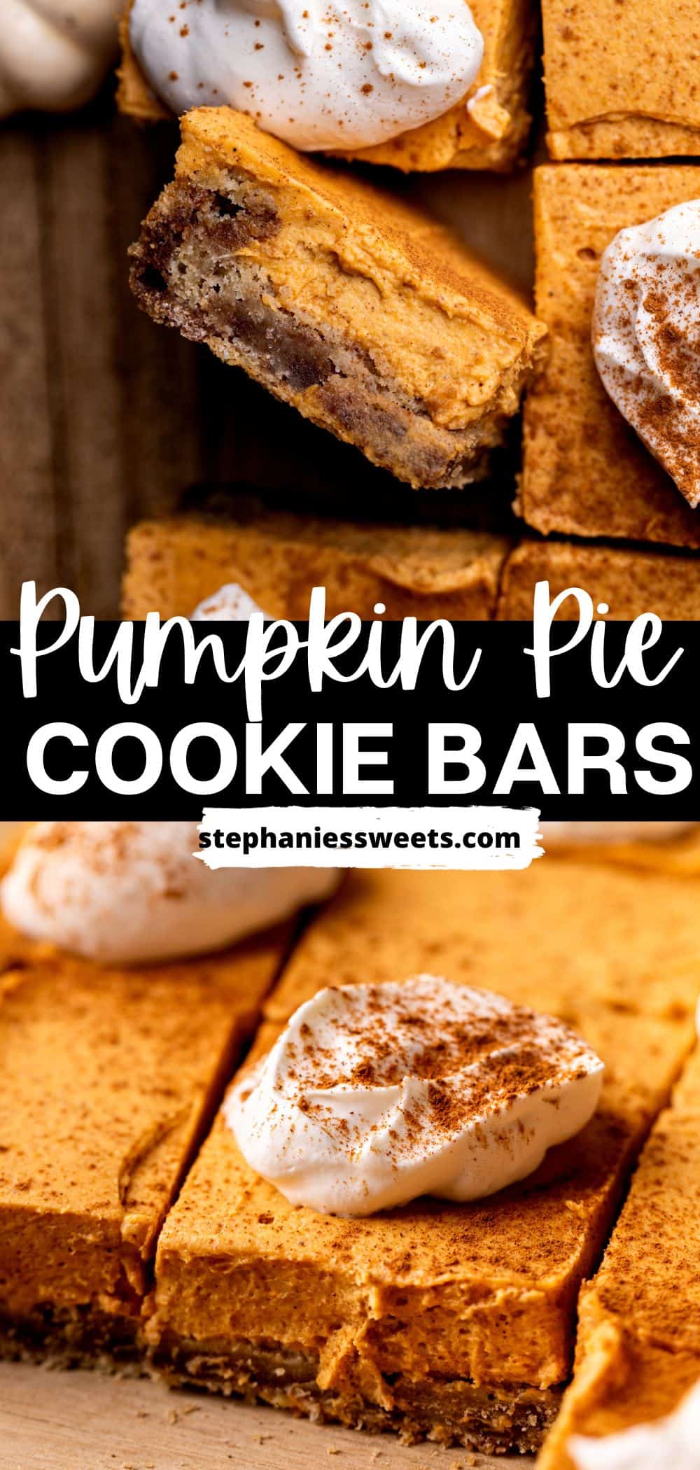 Pumpkin Pie Cookie Bars - Stephanie's Sweet Treats