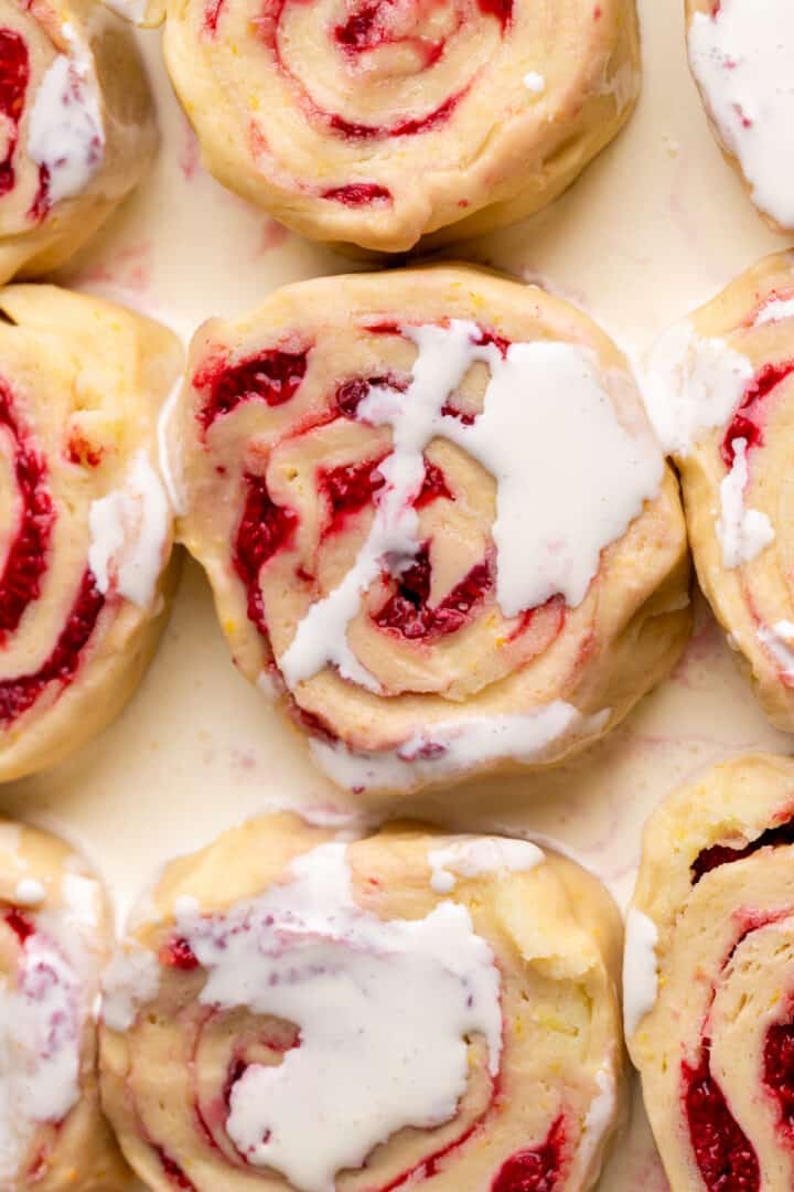 Lemon Raspberry Rolls - Stephanie's Sweet Treats