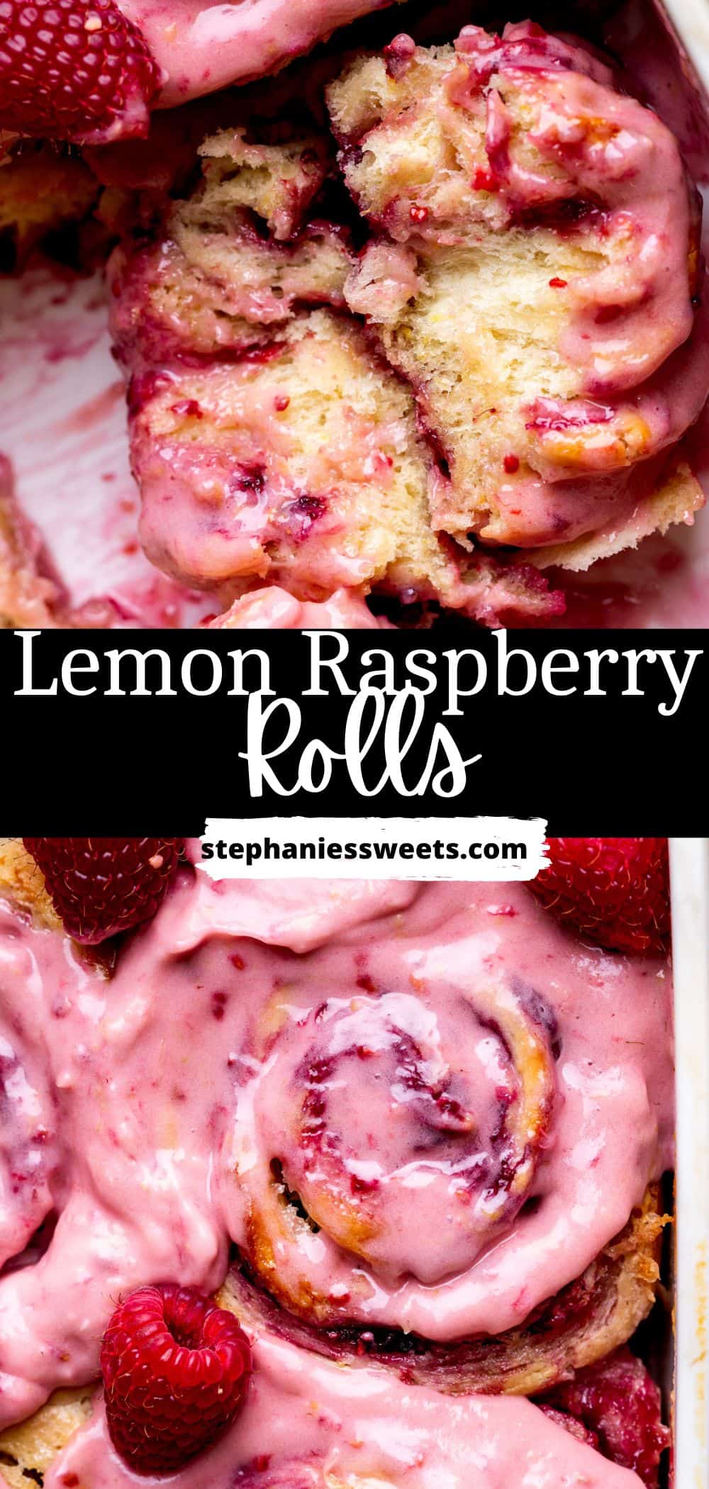 Lemon Raspberry Rolls - Stephanie's Sweet Treats
