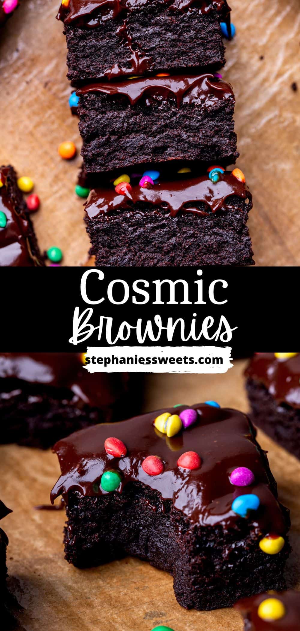 Fudgy Cosmic Brownies - Stephanie's Sweet Treats
