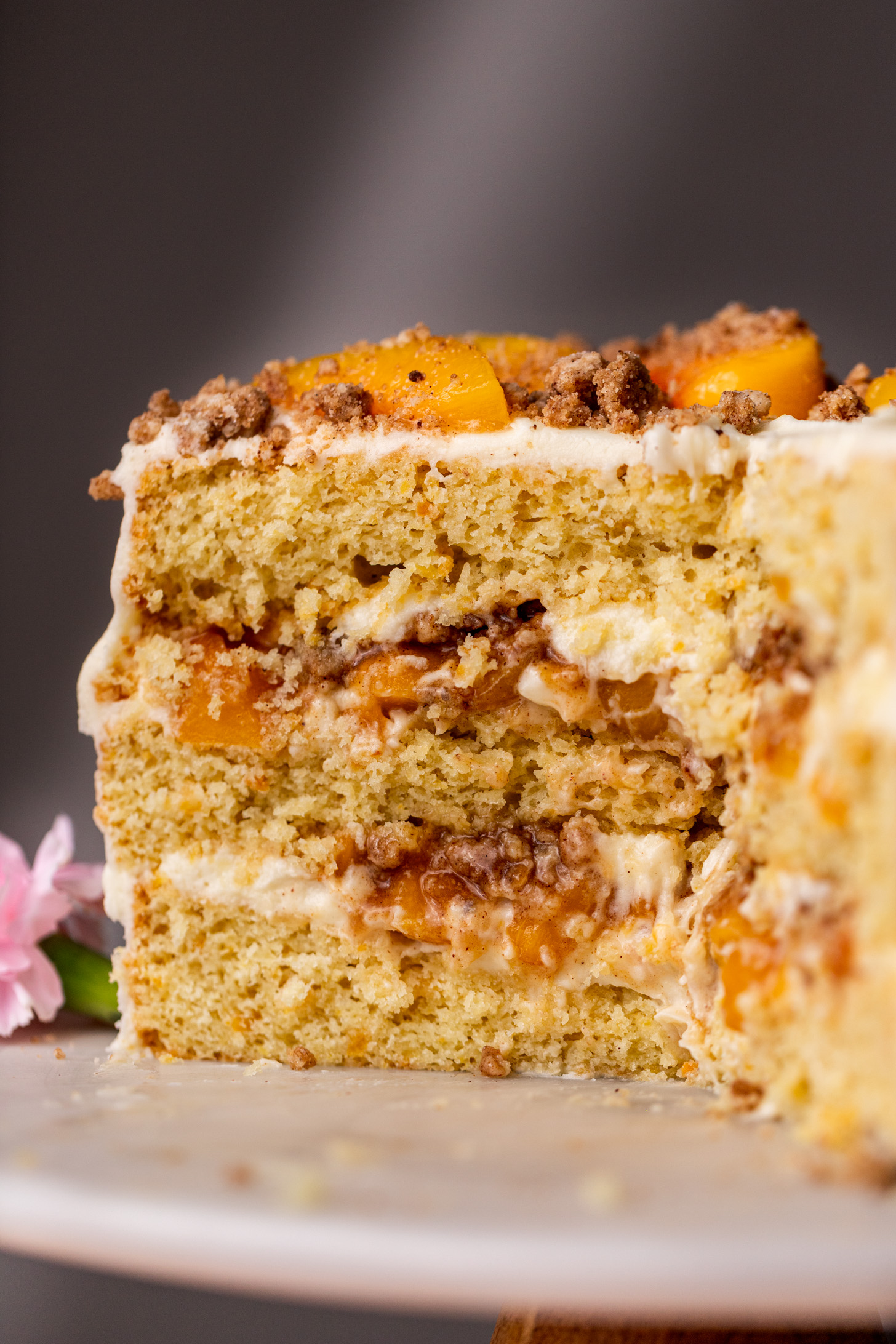 Peach Cobbler Cake + VIDEO - Stephanie's Sweet Treats