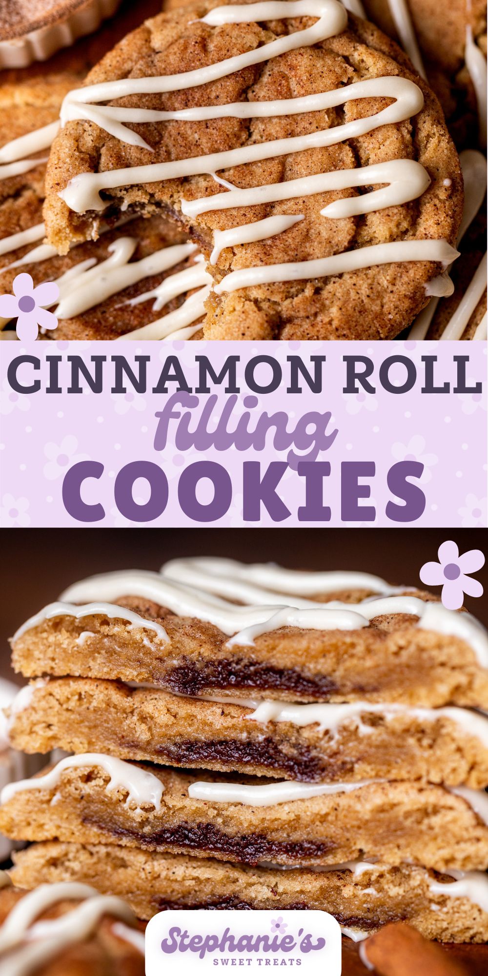 Cinnamon Roll Cookies + VIDEO - Stephanie's Sweet Treats